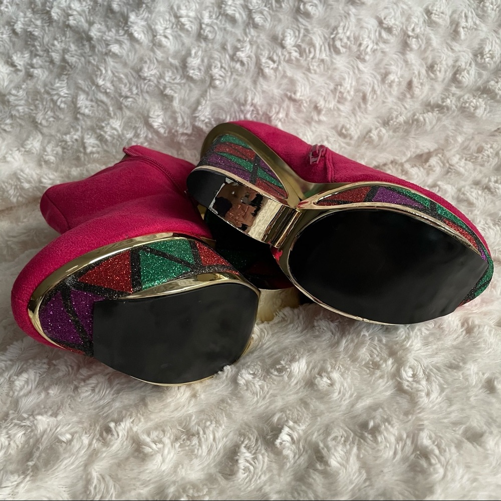 Geo Fuchsia Pink Wedge - Gem